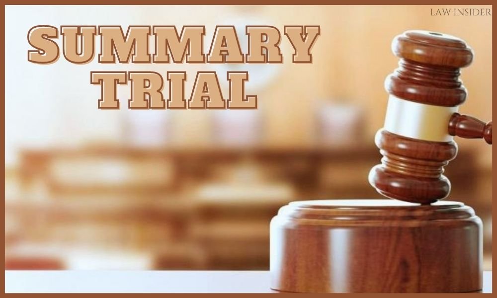 Summary Trial In High Court Law Insider India Summary Trial In High Court Law Insider India